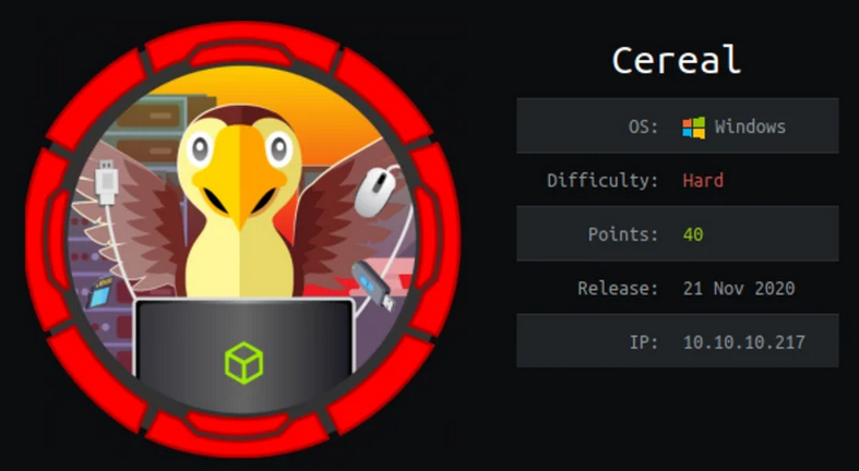 HackTheBox - Cereal | 0x4rt3mis